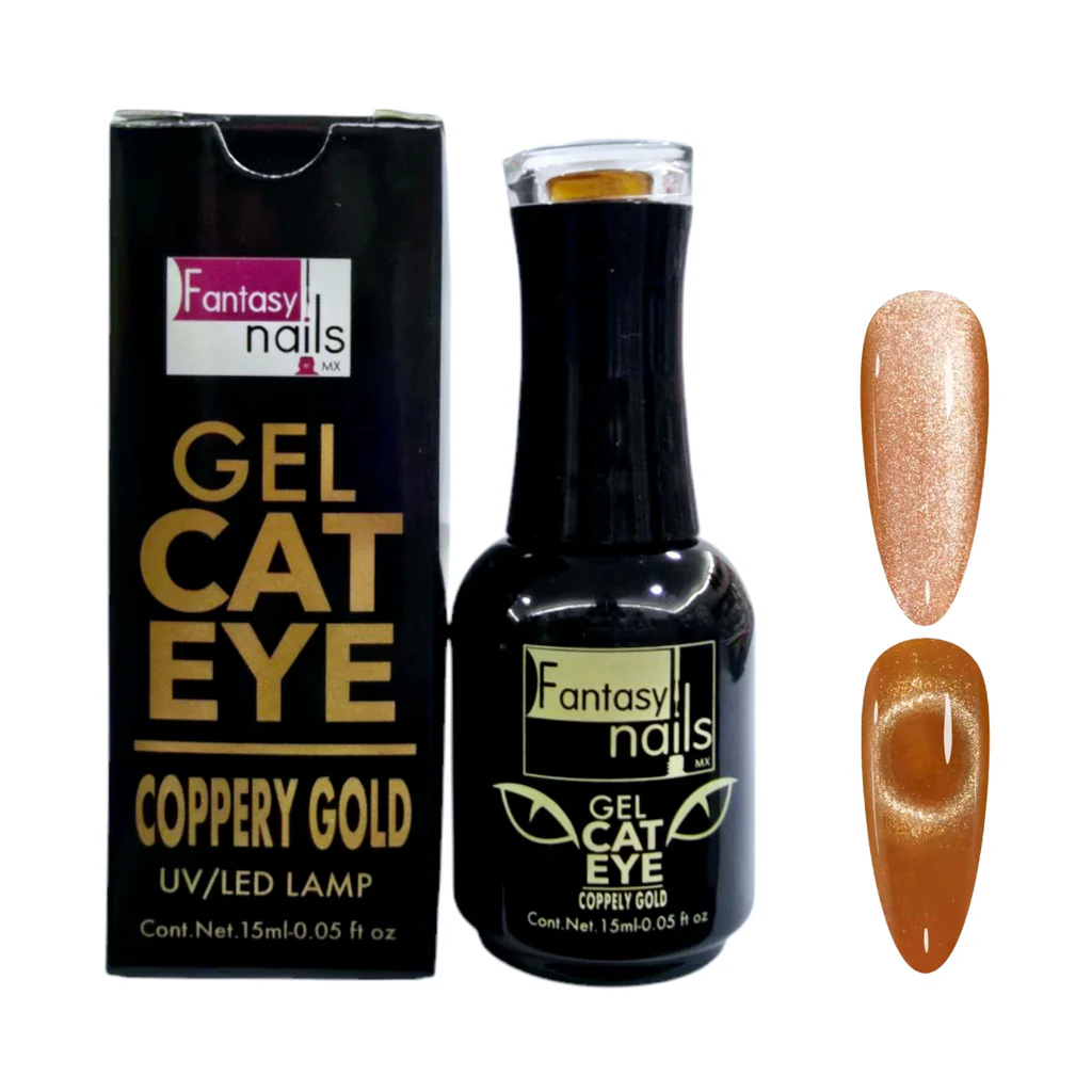 Cat Eye Coppery Gold Fantasy Nails | Productos para uñas